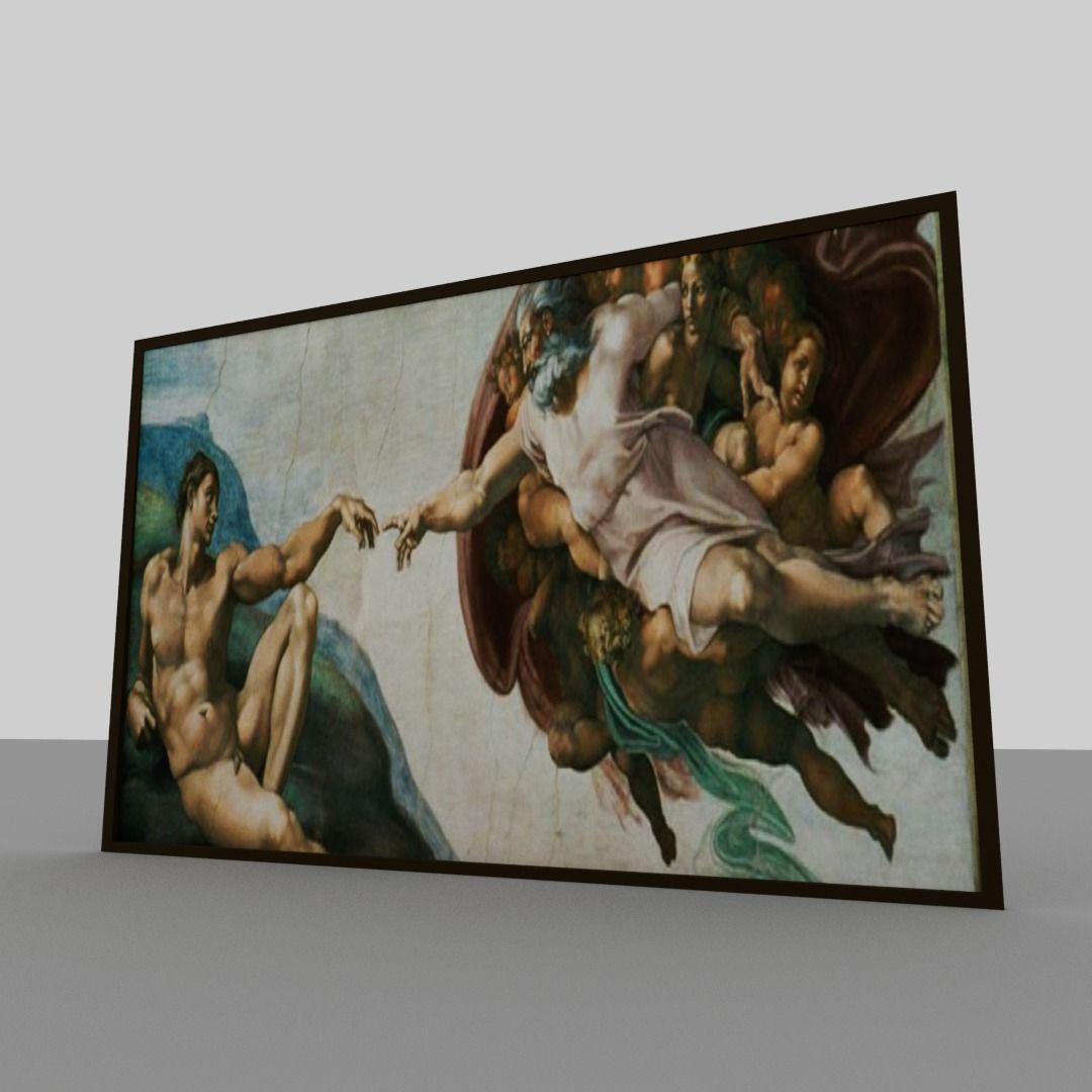 3D model The Creation of Adam painting VR / AR / low-poly | CGTrader