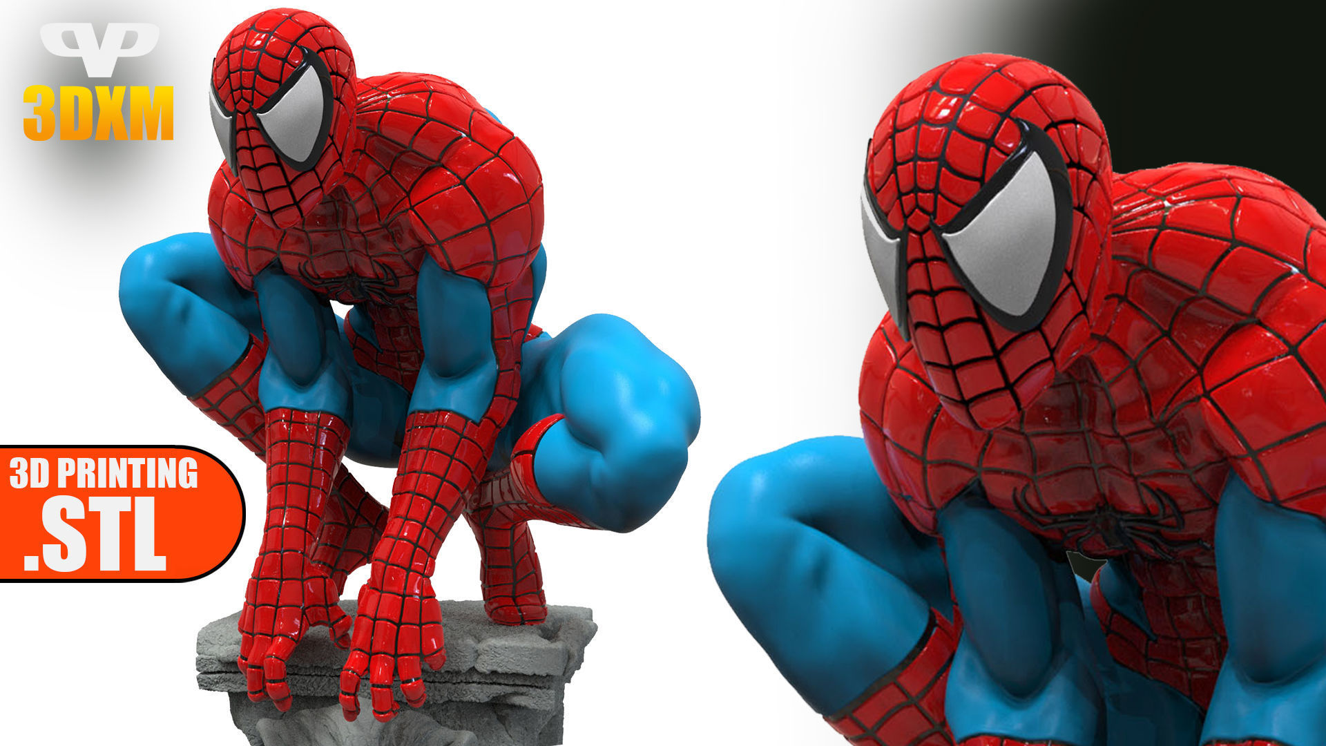 Spider-Man STL for 3D Printing 3DXM ChibiSTL 3D model 3D printable ...