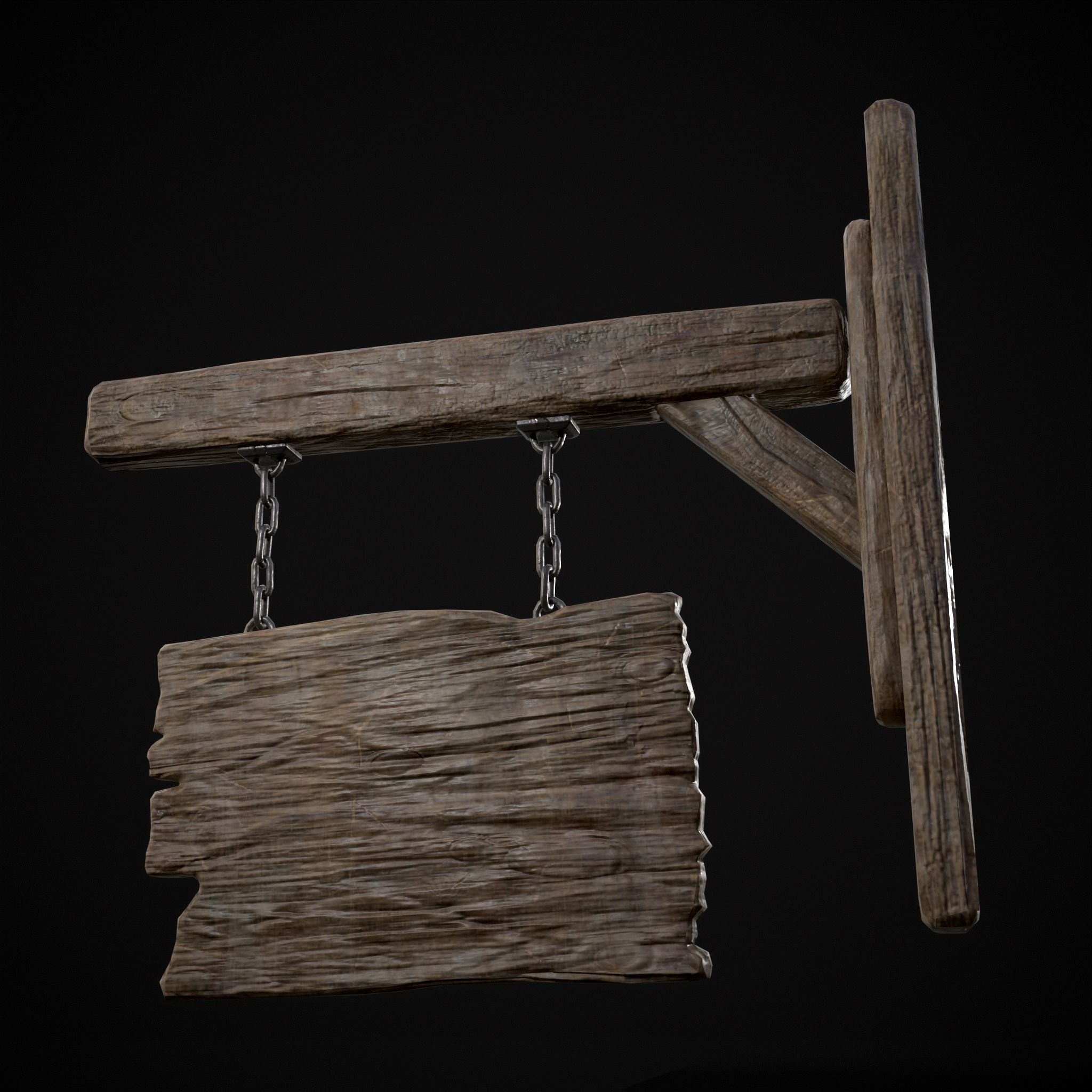 3D model Rustic Wooden Signboard Variety VR / AR / low-poly | CGTrader