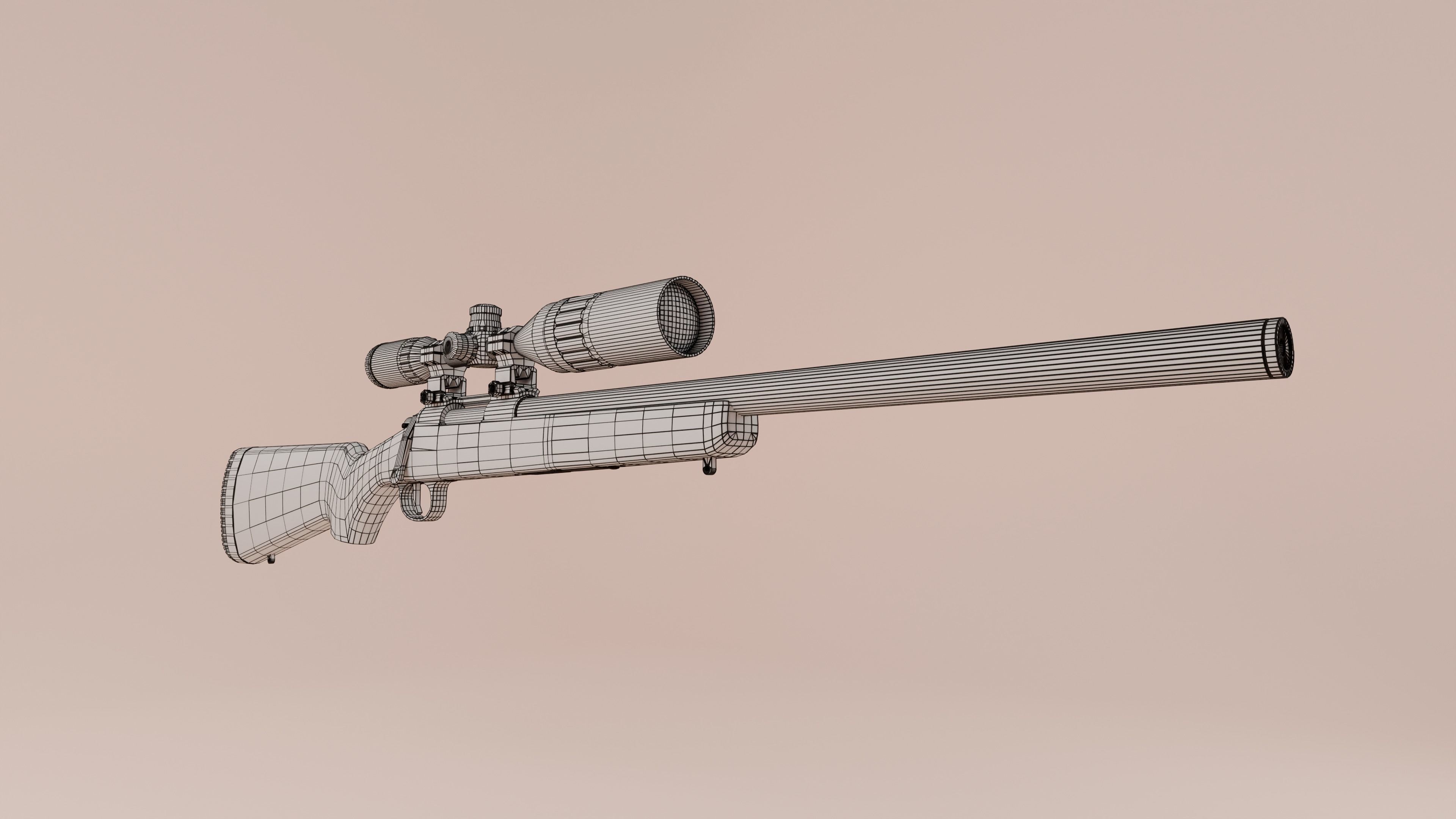 Airsoft Sniper Rifle SSG10 A1 3D model | CGTrader