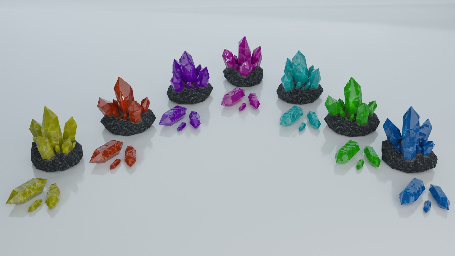 3D model Resources Pack - Crystals VR / AR / low-poly | CGTrader