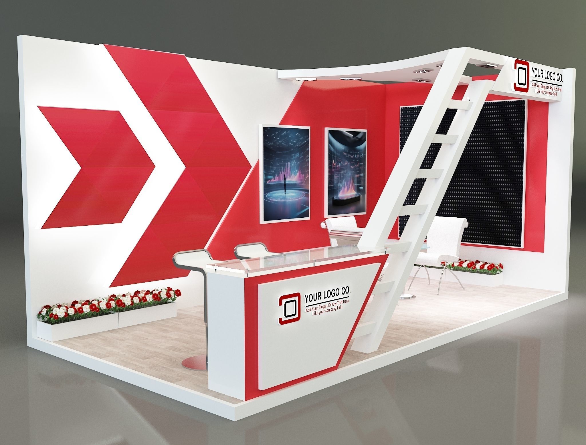 Booth Exhibition Stand a324a 3D model | CGTrader