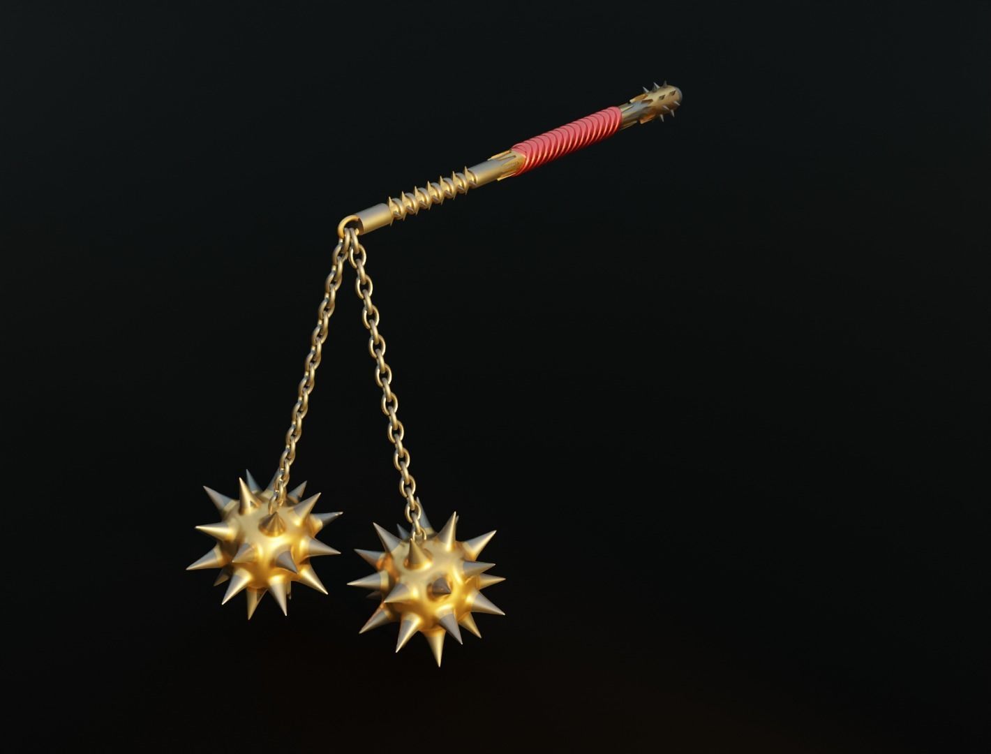 Double flail 3D model 3D model | CGTrader