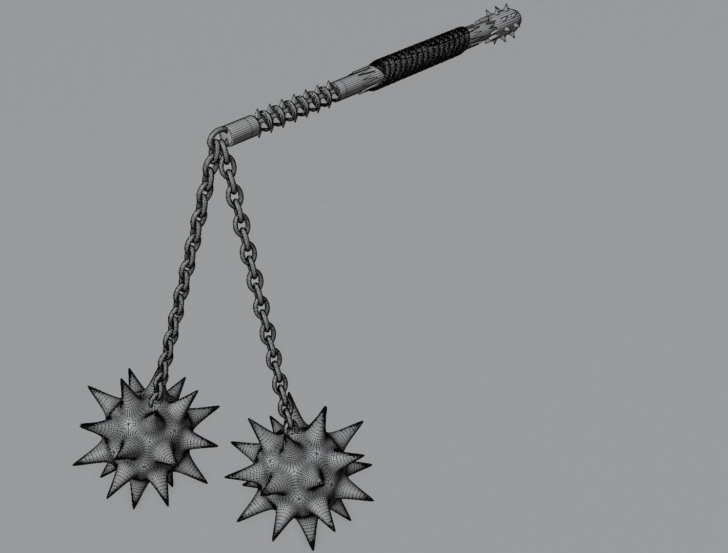 Double flail 3D model 3D model | CGTrader