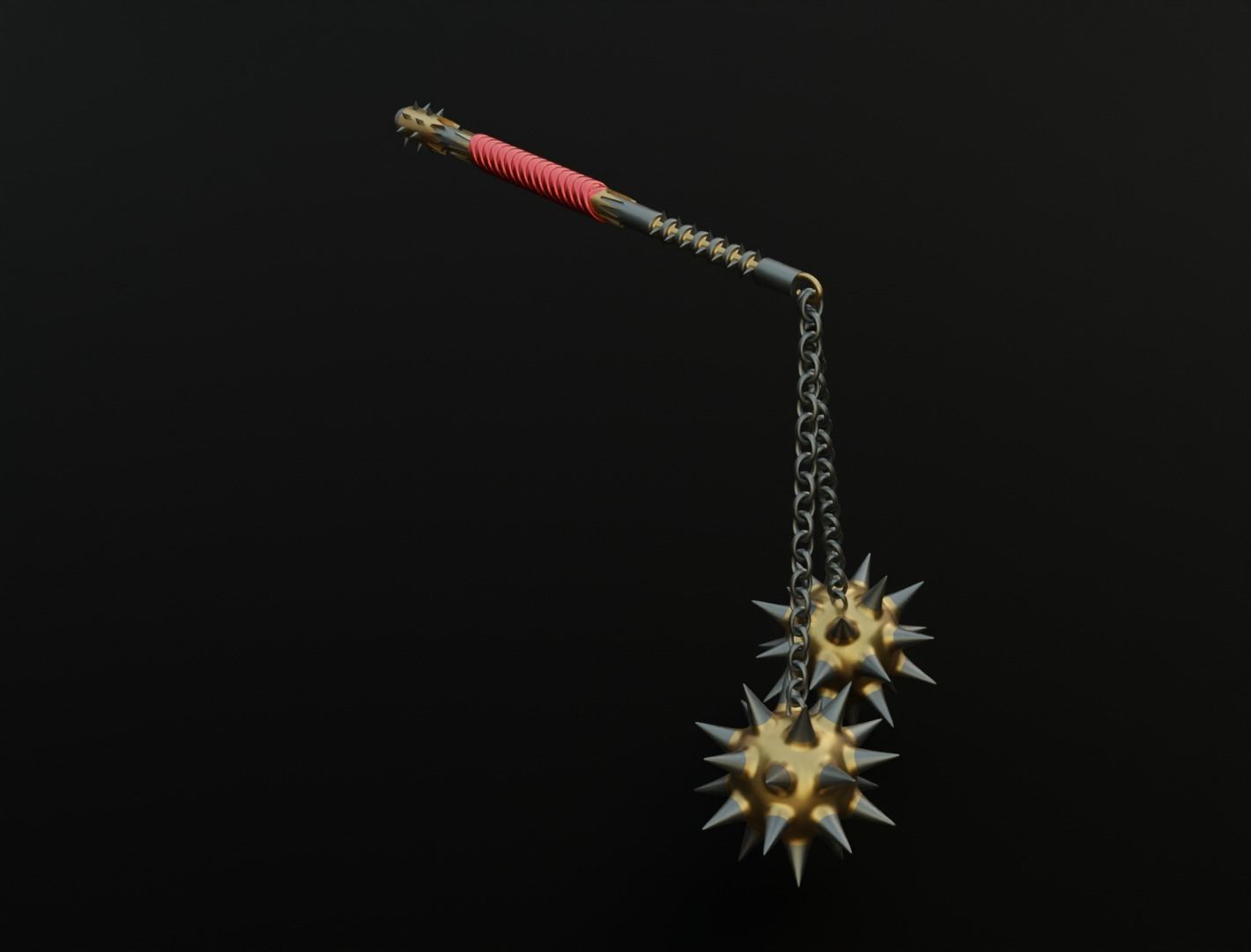 Double flail 3D model 3D model | CGTrader