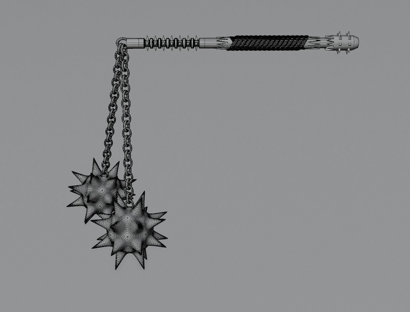 Double flail 3D model 3D model | CGTrader