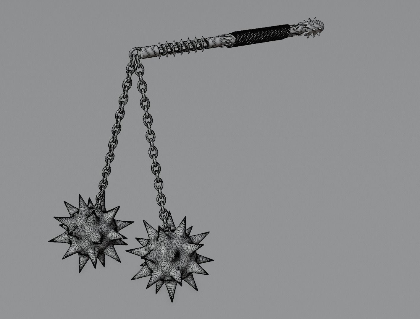 Double flail 3D model 3D model | CGTrader