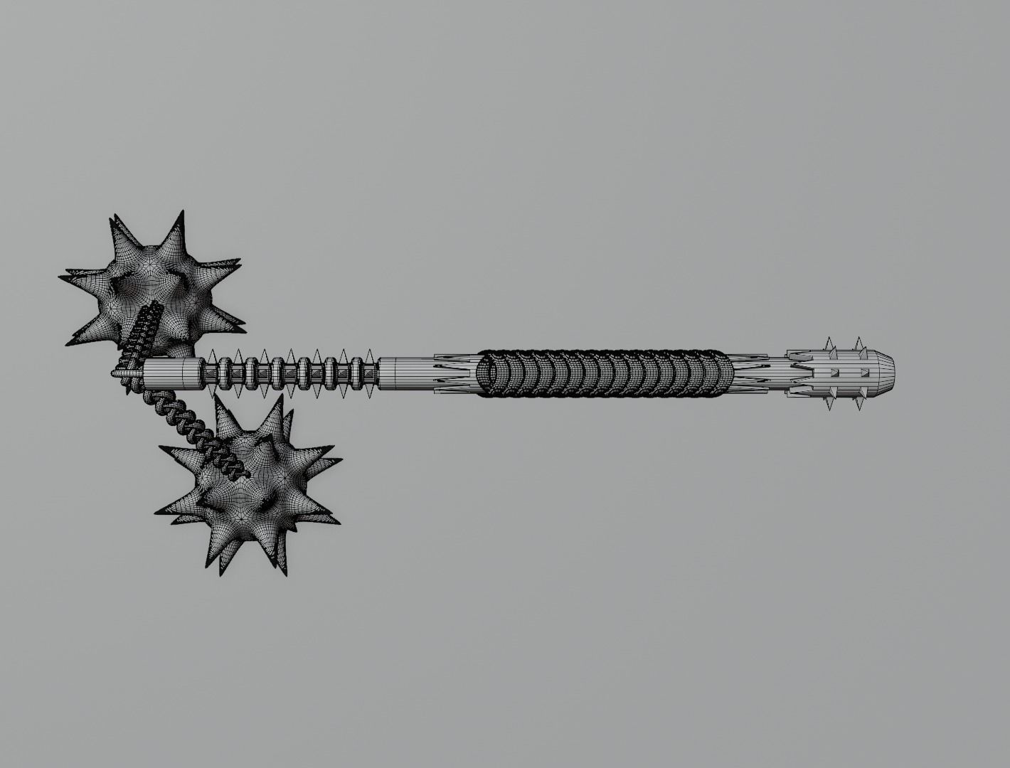 Double flail 3D model 3D model | CGTrader
