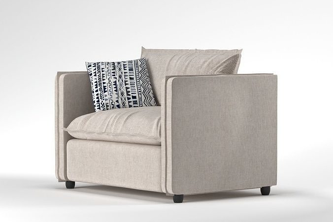 Corroy Armchair CB2 3D model | CGTrader