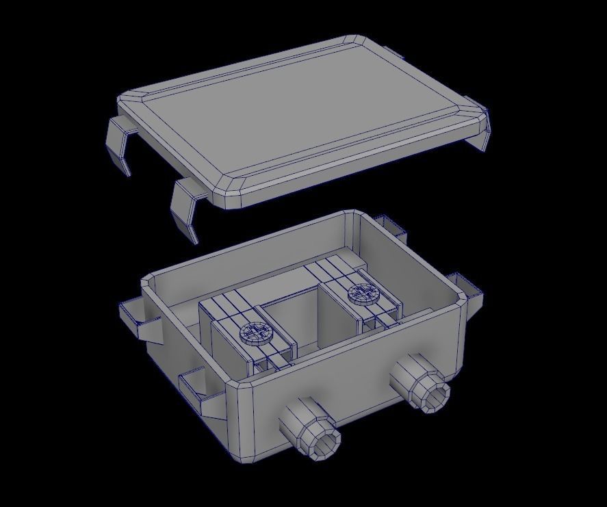 3D model Junction Box low poly VR / AR / low-poly | CGTrader
