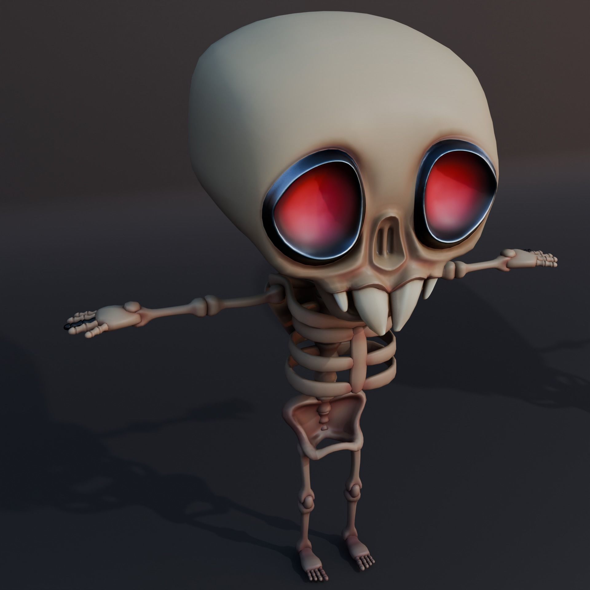 3D model Fantastic Cartoon Skeleton VR / AR / low-poly | CGTrader