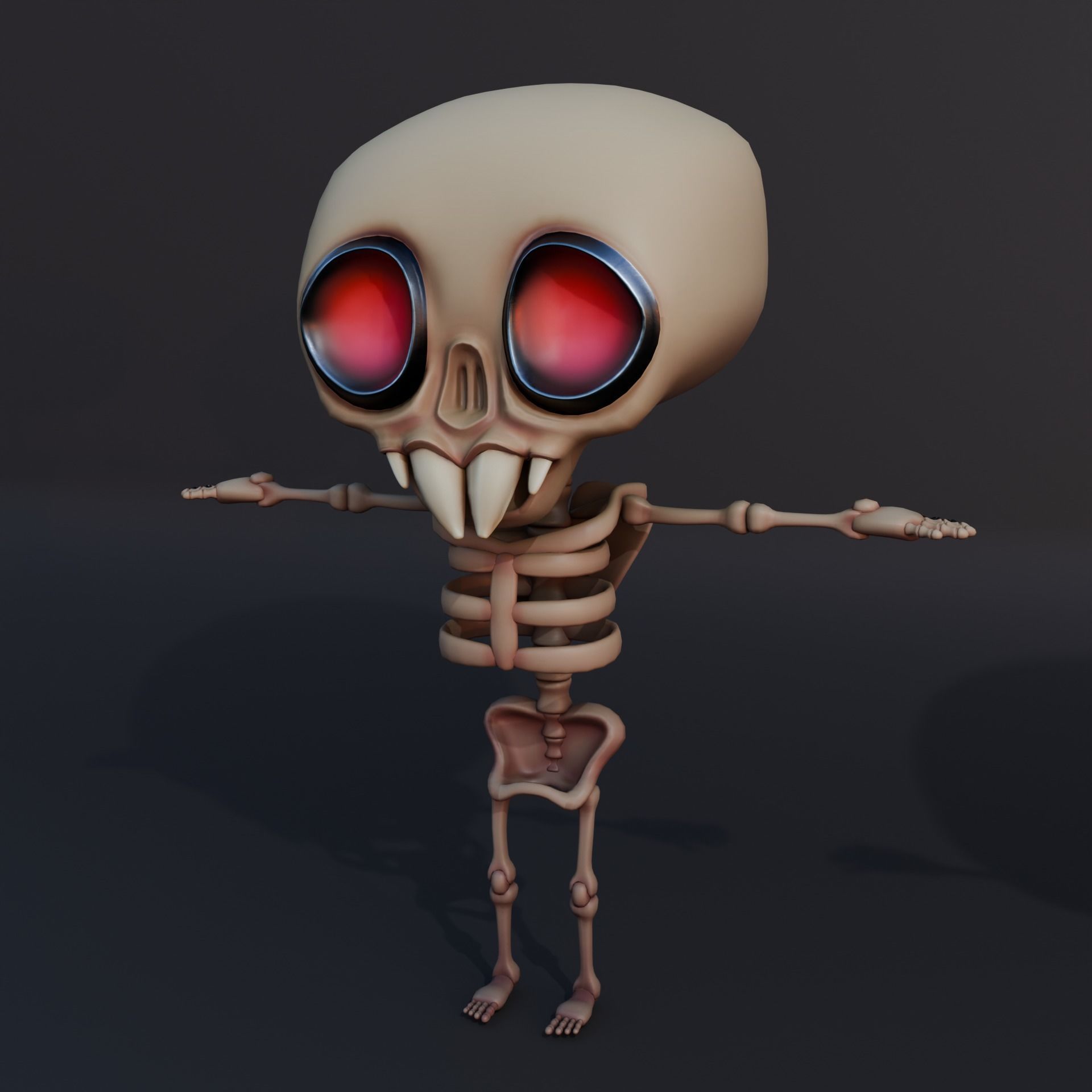 3D model Fantastic Cartoon Skeleton VR / AR / low-poly | CGTrader