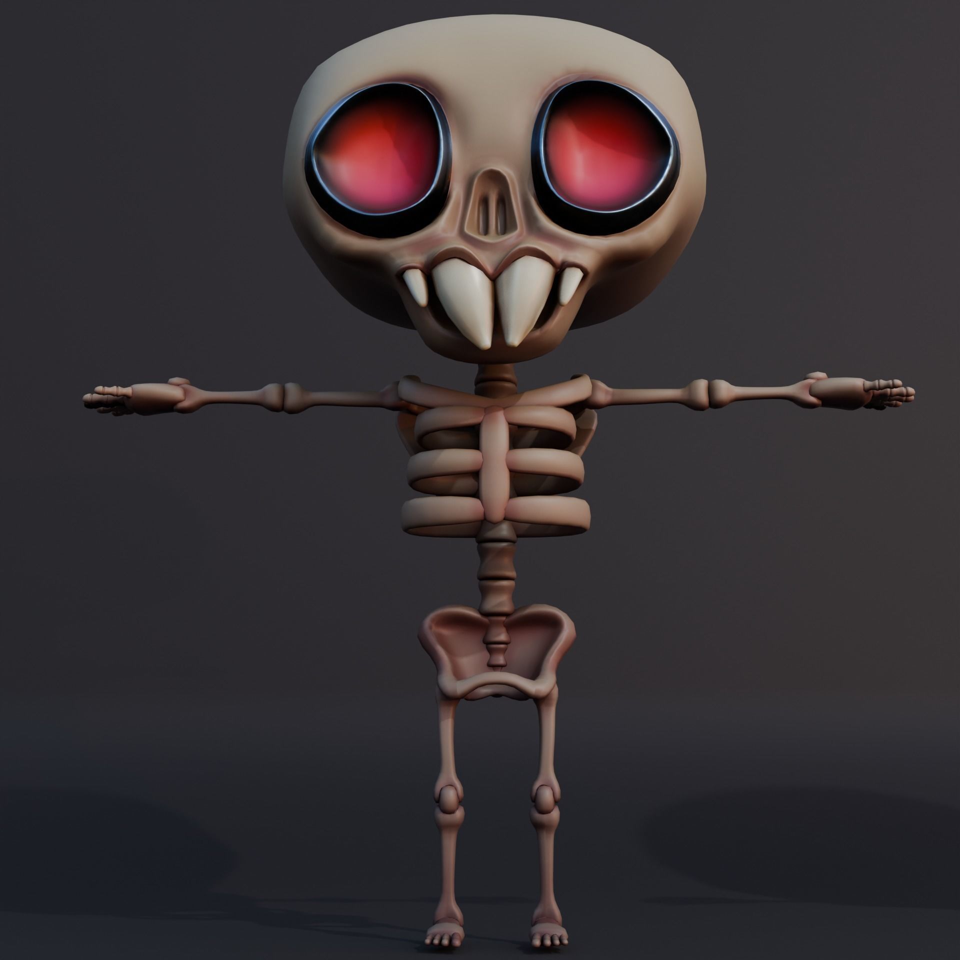 3D model Fantastic Cartoon Skeleton VR / AR / low-poly | CGTrader