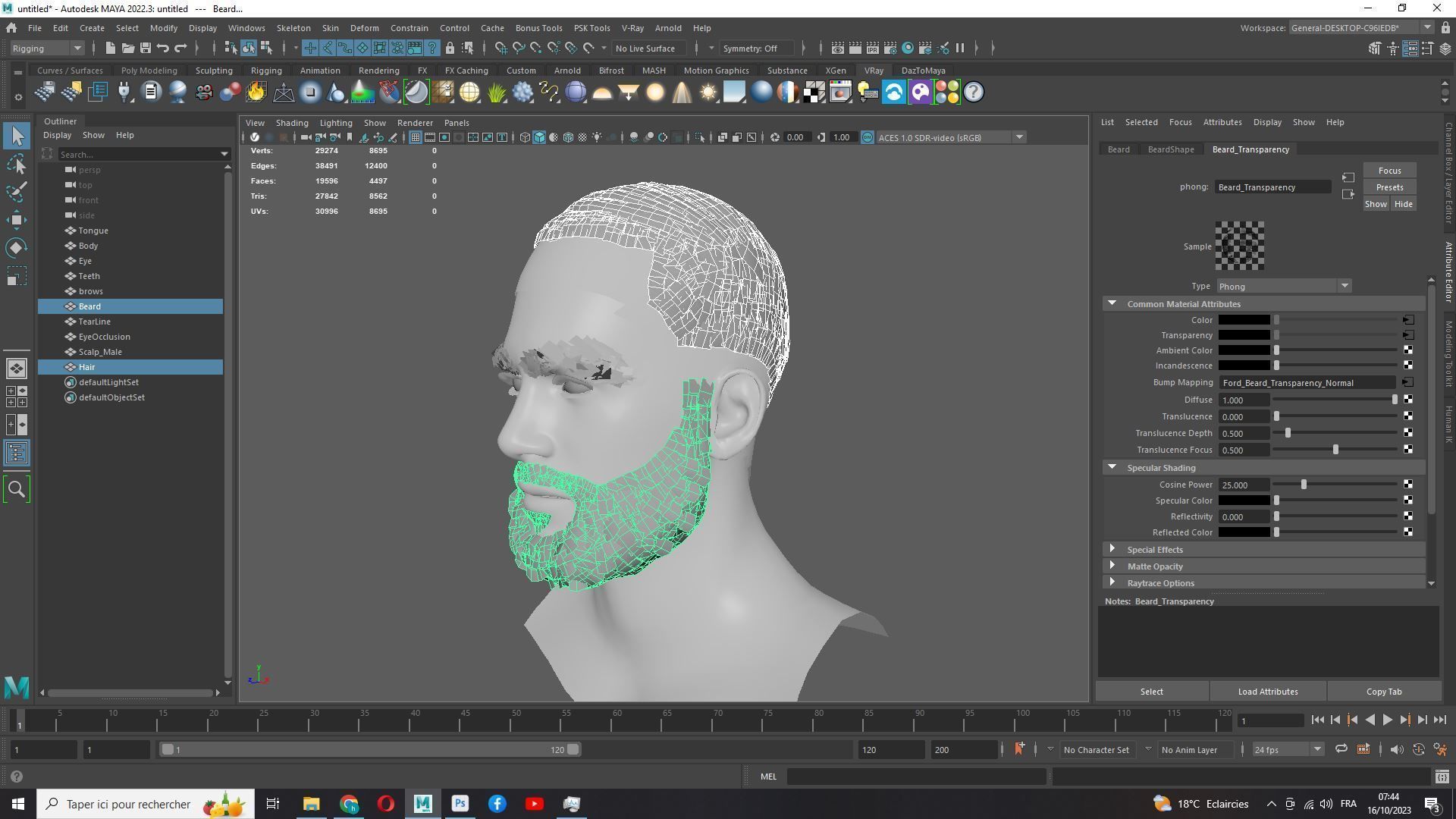 3D model Realistic Male Hair - Afro VR / AR / low-poly | CGTrader