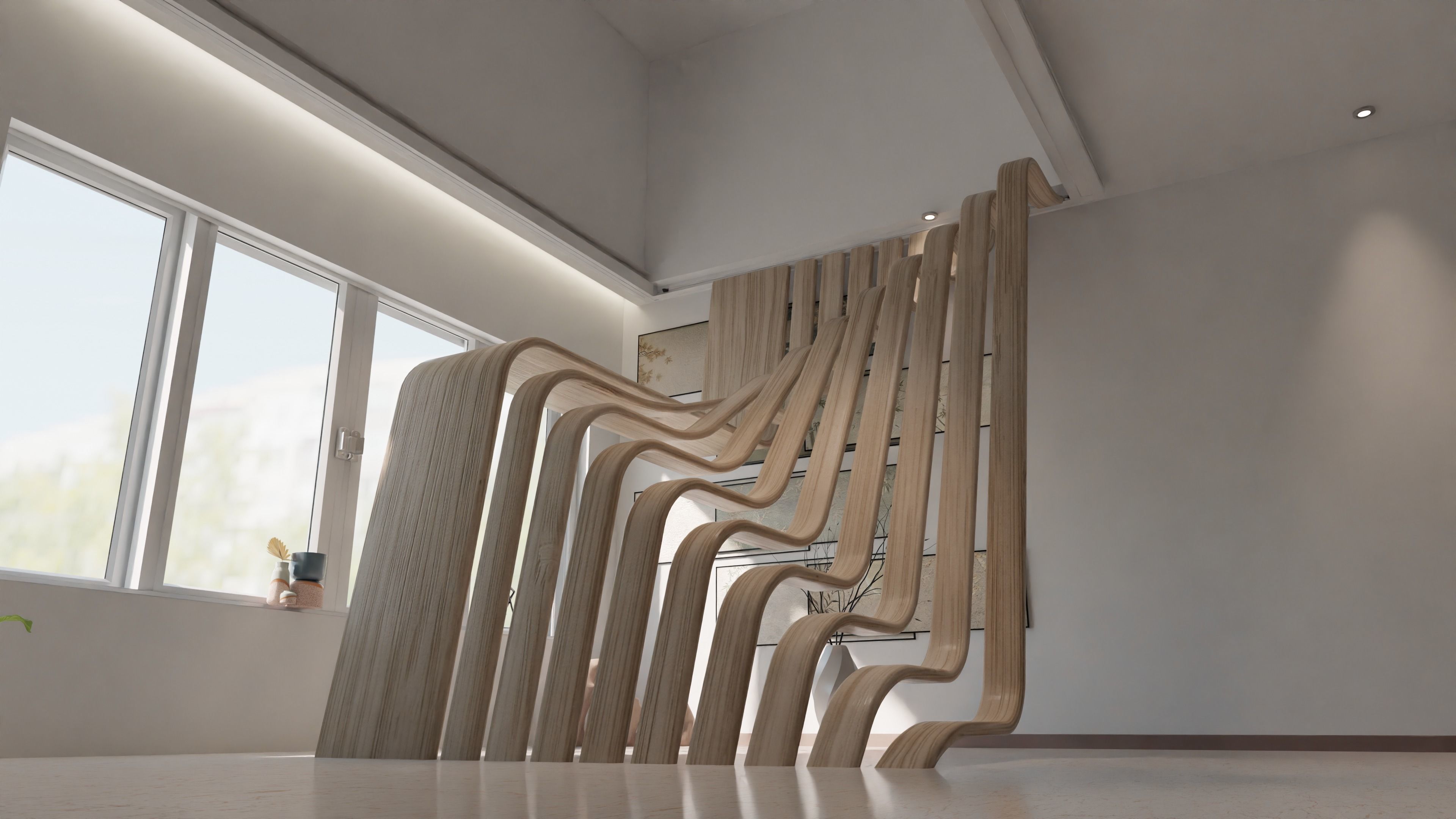 3D model PARAMETRIC STAIRCASE-1 VR / AR / low-poly | CGTrader