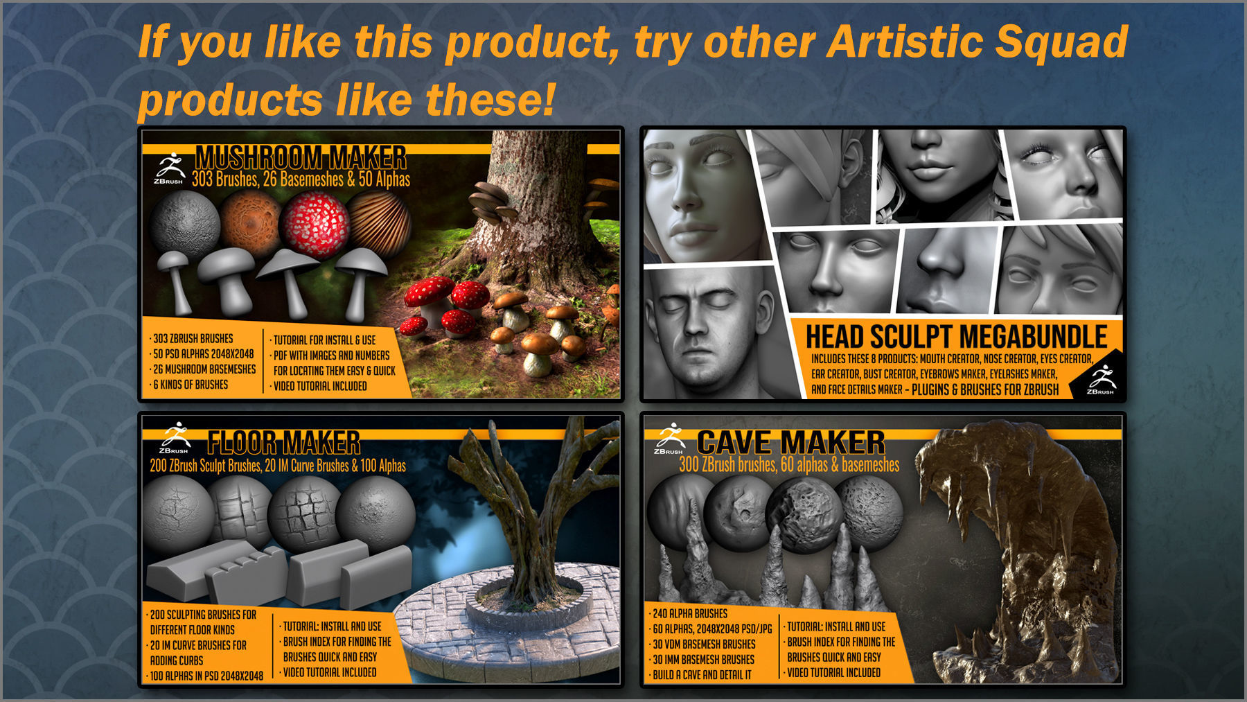 Foam Maker 300 ZBrush Brushes and 50 Alphas Texture | CGTrader