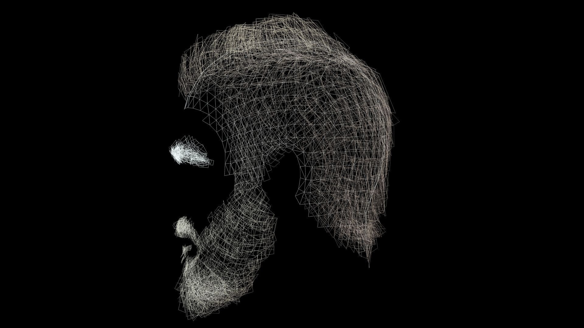 3D model Realistic Male Hair - Faux Hawk Low-Poly VR / AR / low-poly ...