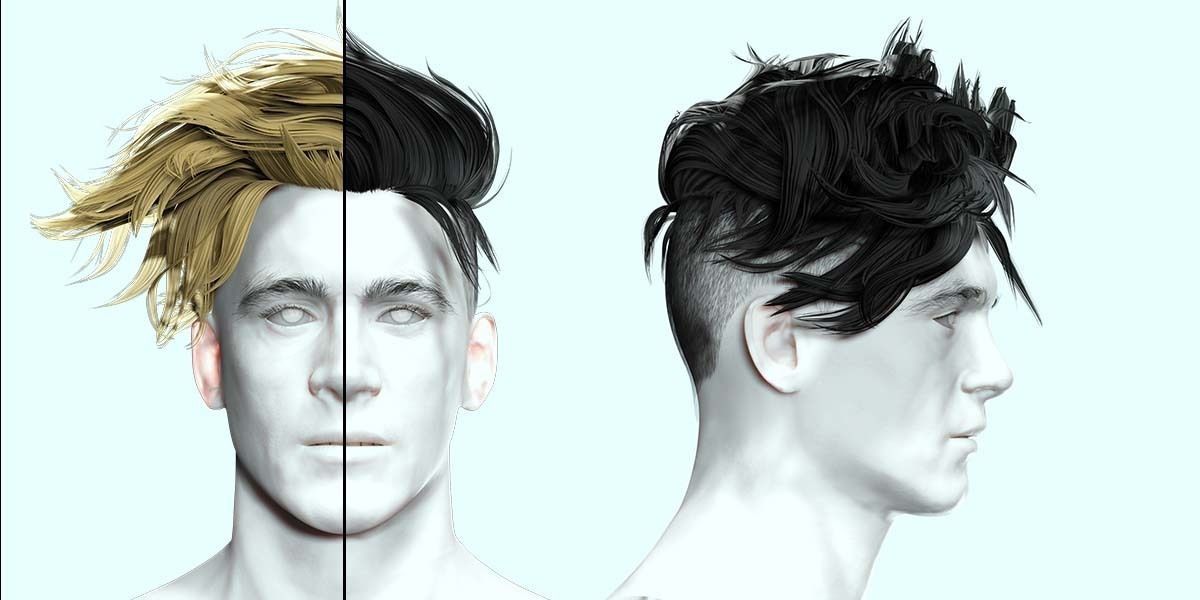 3D model Realistic Male Hair - Taper Fade Style VR / AR / low-poly ...