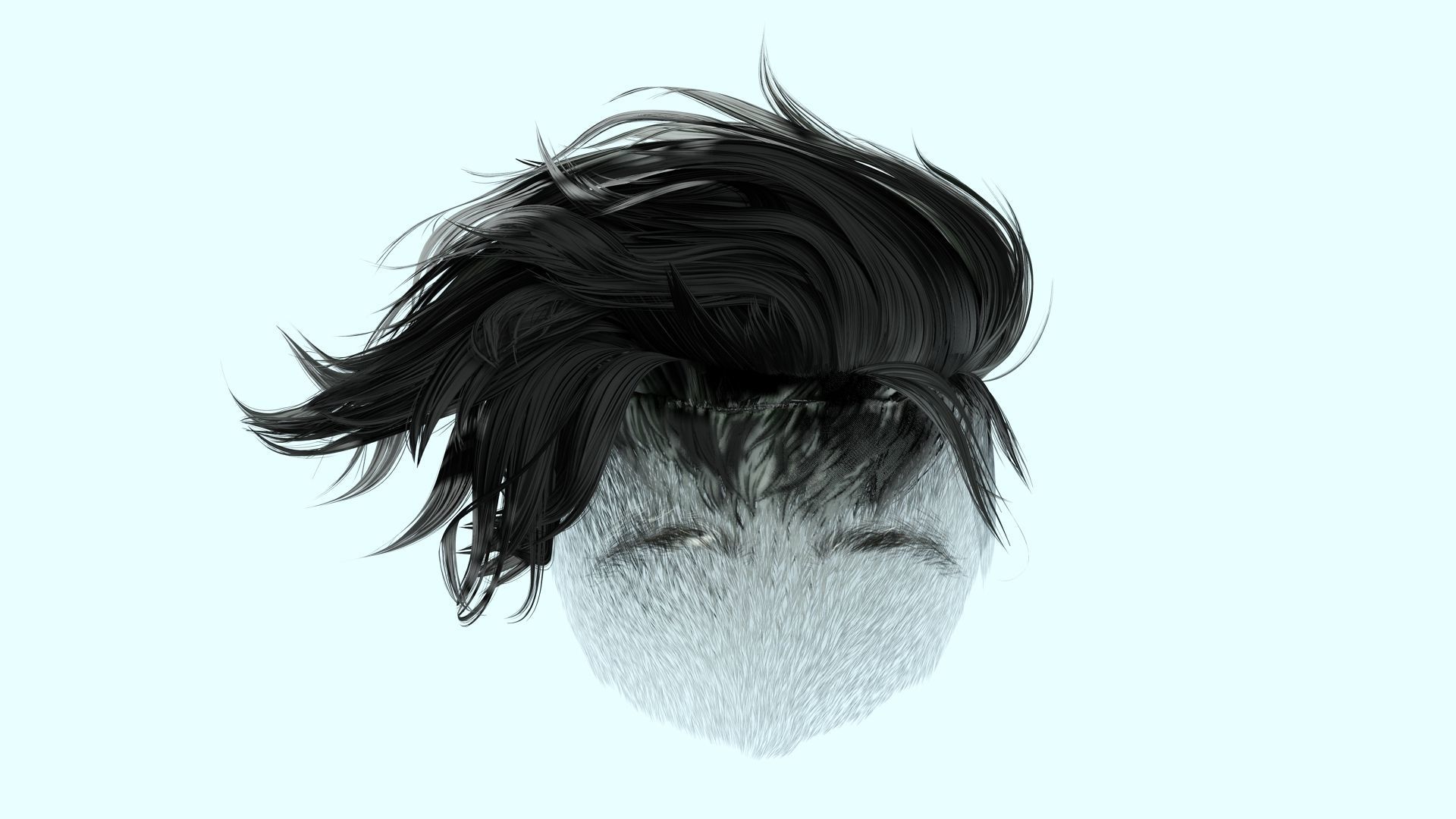 3D model Realistic Male Hair - Taper Fade Style VR / AR / low-poly ...