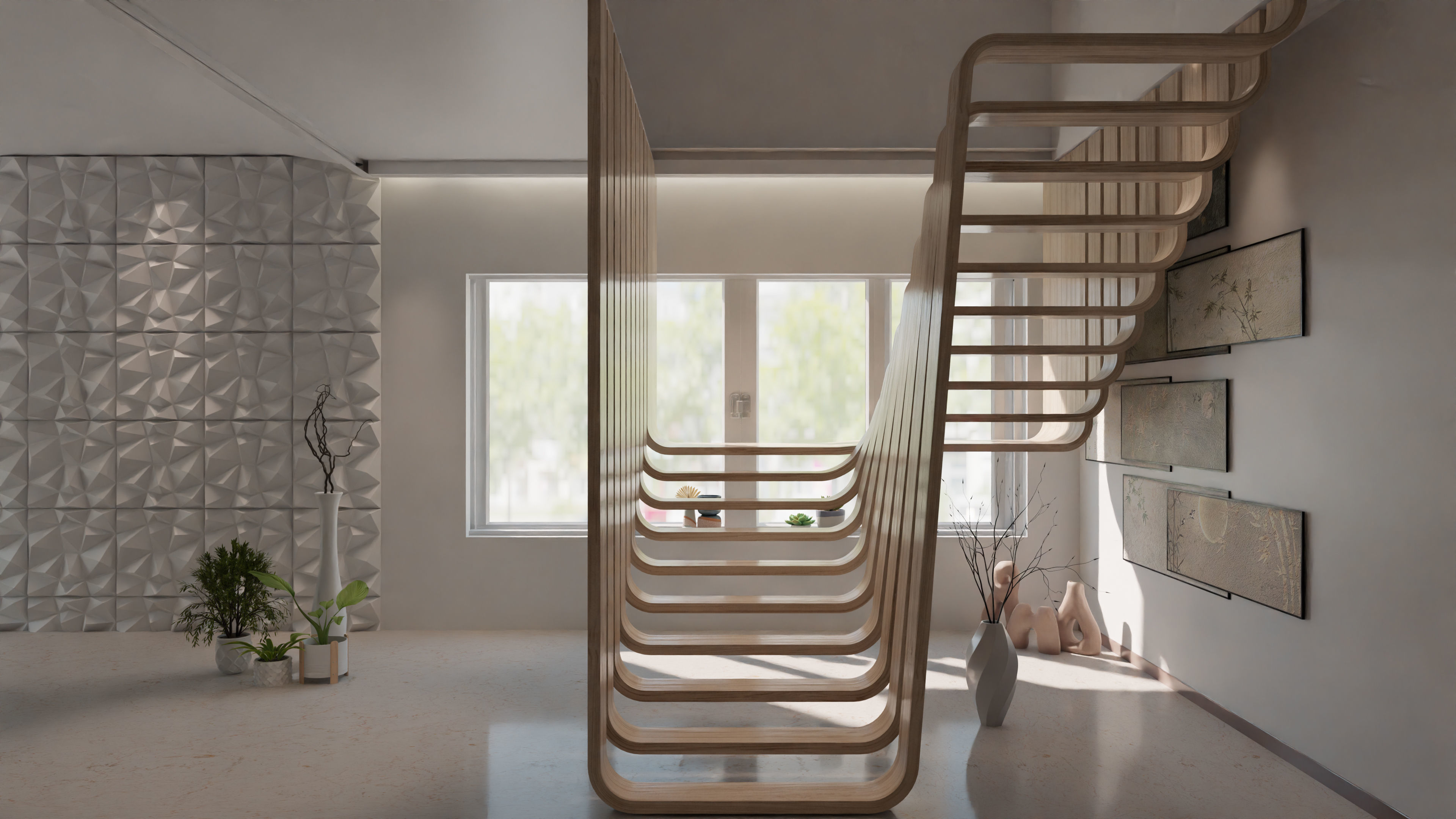 3D model PARAMETRIC STAIRCASE-2 VR / AR / low-poly | CGTrader