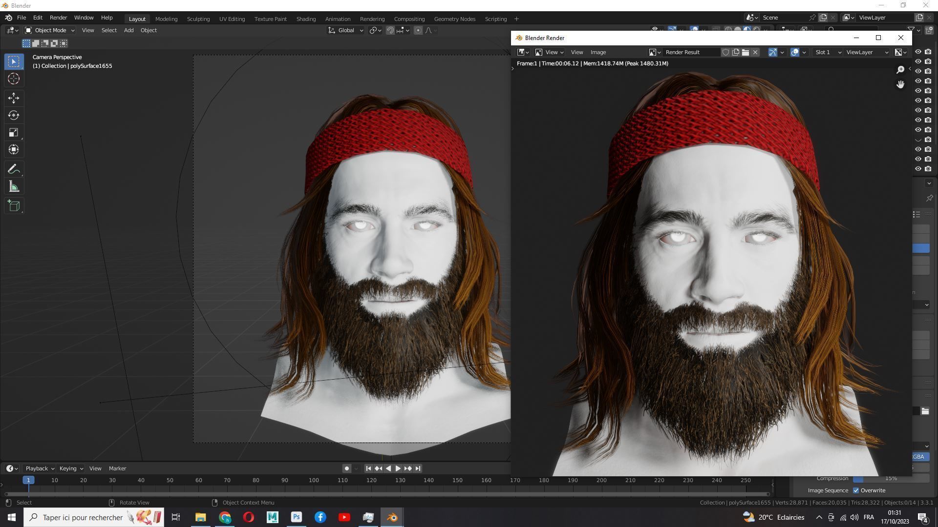 3D model Realistic Rasta Hair Low-Poly VR / AR / low-poly | CGTrader
