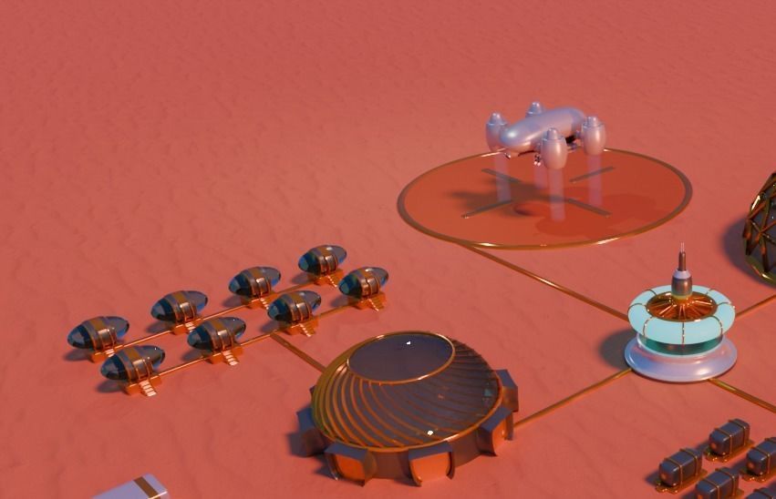 Mars colony 3D model | CGTrader