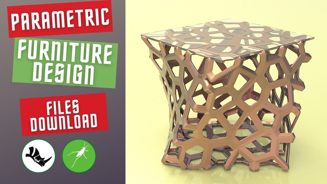 Parametric Table Design Grasshopper Rhino 3ds Download 3D model 3D ...