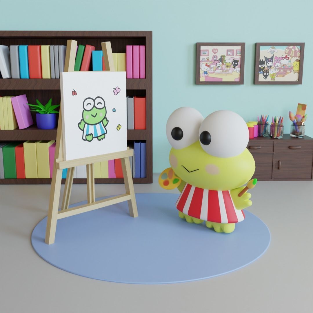 keroppi - sanrio character 3D model | CGTrader