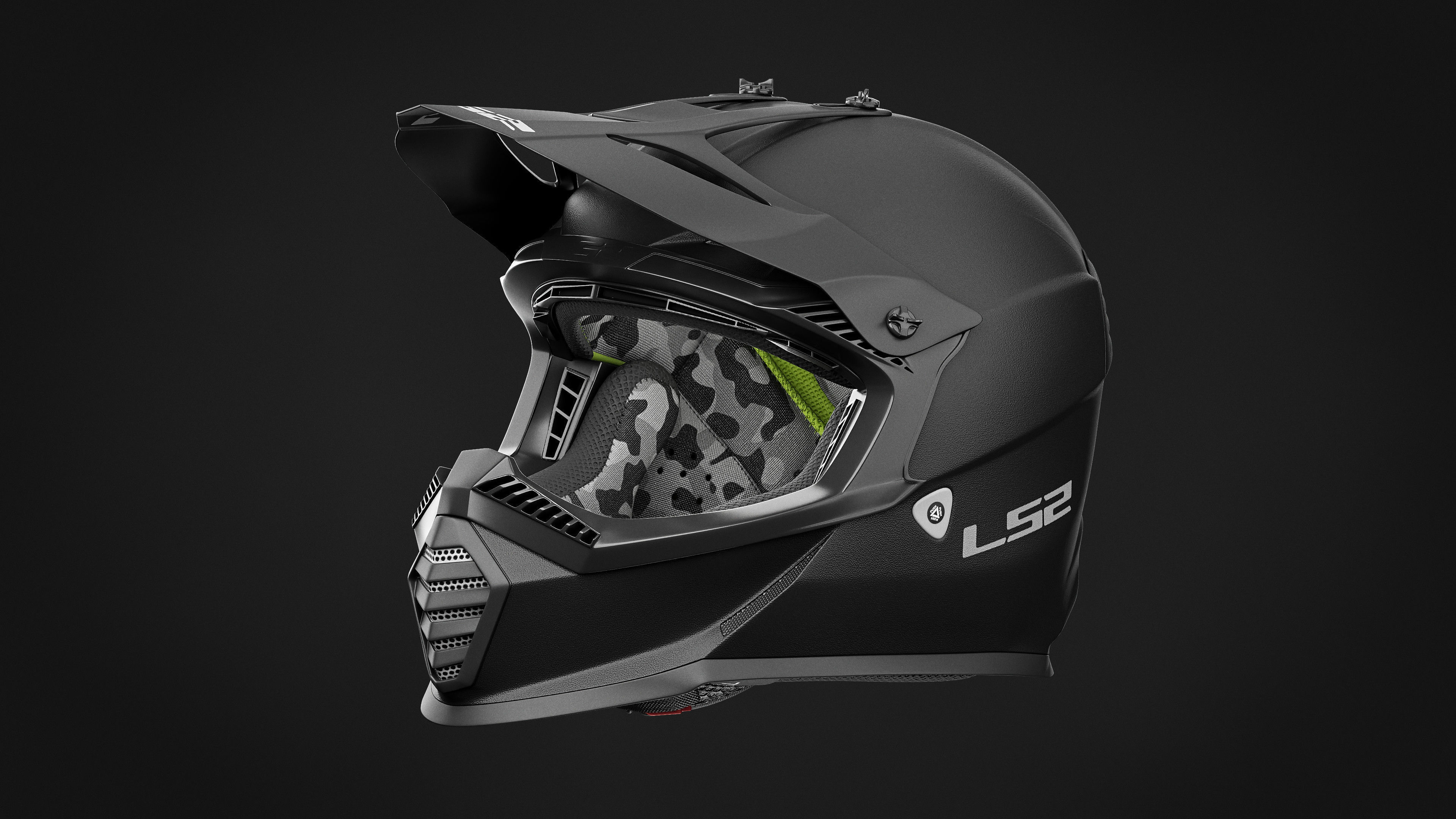 Motocross Helmet LS2 - Matte Version 3D model | CGTrader