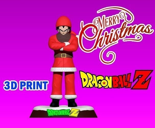 VEGETA SANTA CLAUS - NOEL - DRAGON BALL - 3D PRINT 3D model 3D ...