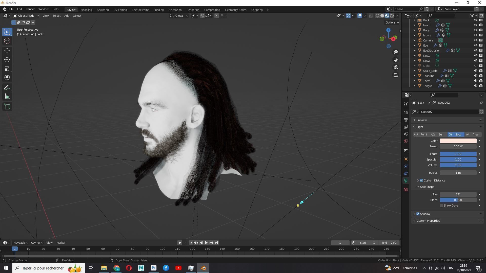 3D model Long Hair Man - Dread Locks VR / AR / low-poly | CGTrader