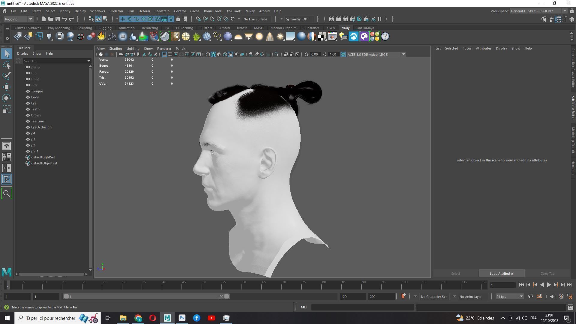 3D model Man Bun -Low Fade Hair Cut Low-Poly VR / AR / low-poly | CGTrader