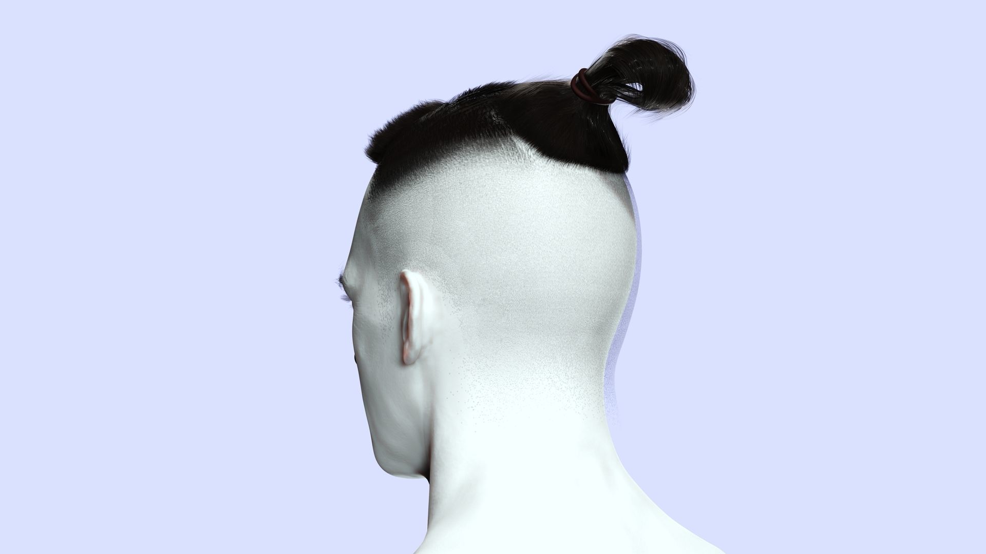 3D model Man Bun -Low Fade Hair Cut Low-Poly VR / AR / low-poly | CGTrader