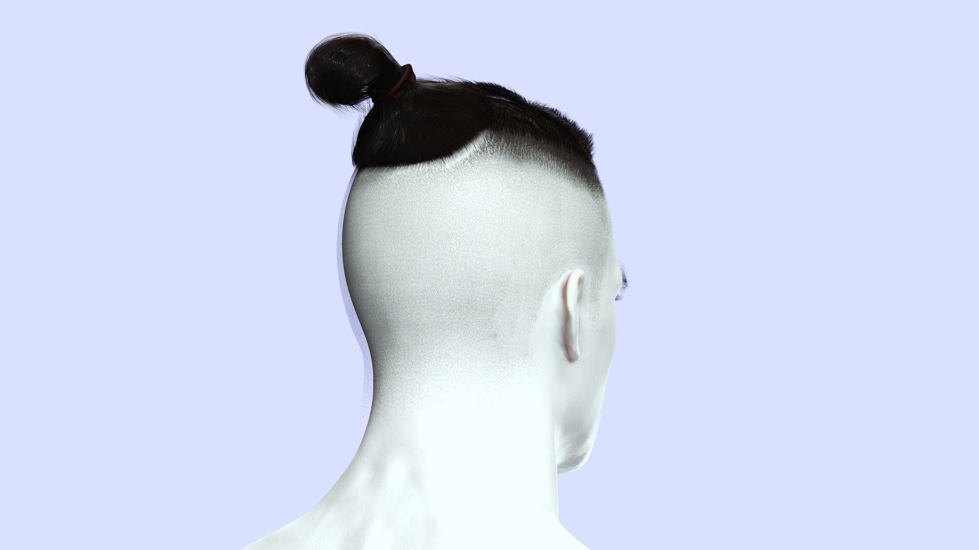 3D model Man Bun -Low Fade Hair Cut Low-Poly VR / AR / low-poly | CGTrader
