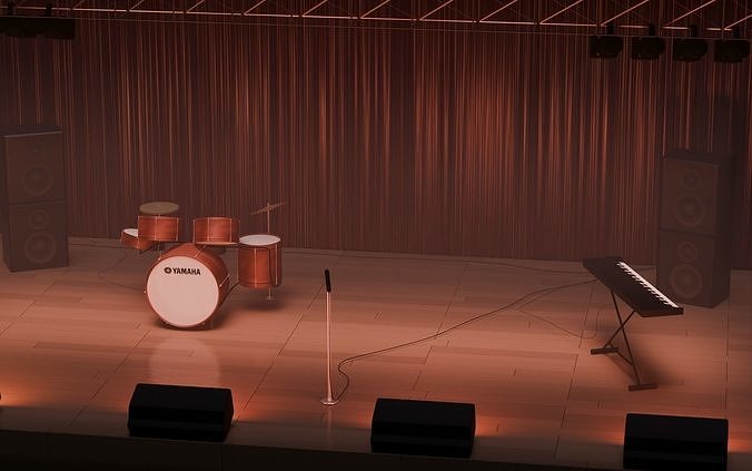 interior concert stage 3D model | CGTrader