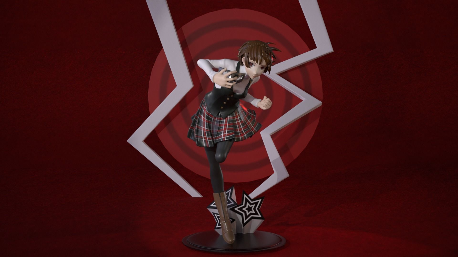 MAKOTO NIJIMA aka QUEEN PERSONA 5 ANIME FIGURINE FOR 3D PRINTNG 3D ...