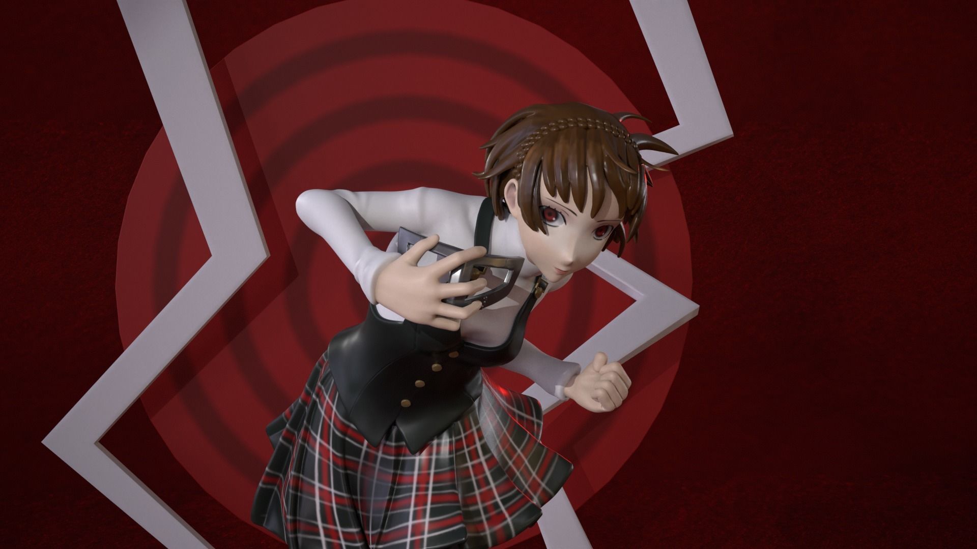 MAKOTO NIJIMA aka QUEEN PERSONA 5 ANIME FIGURINE FOR 3D PRINTNG 3D ...