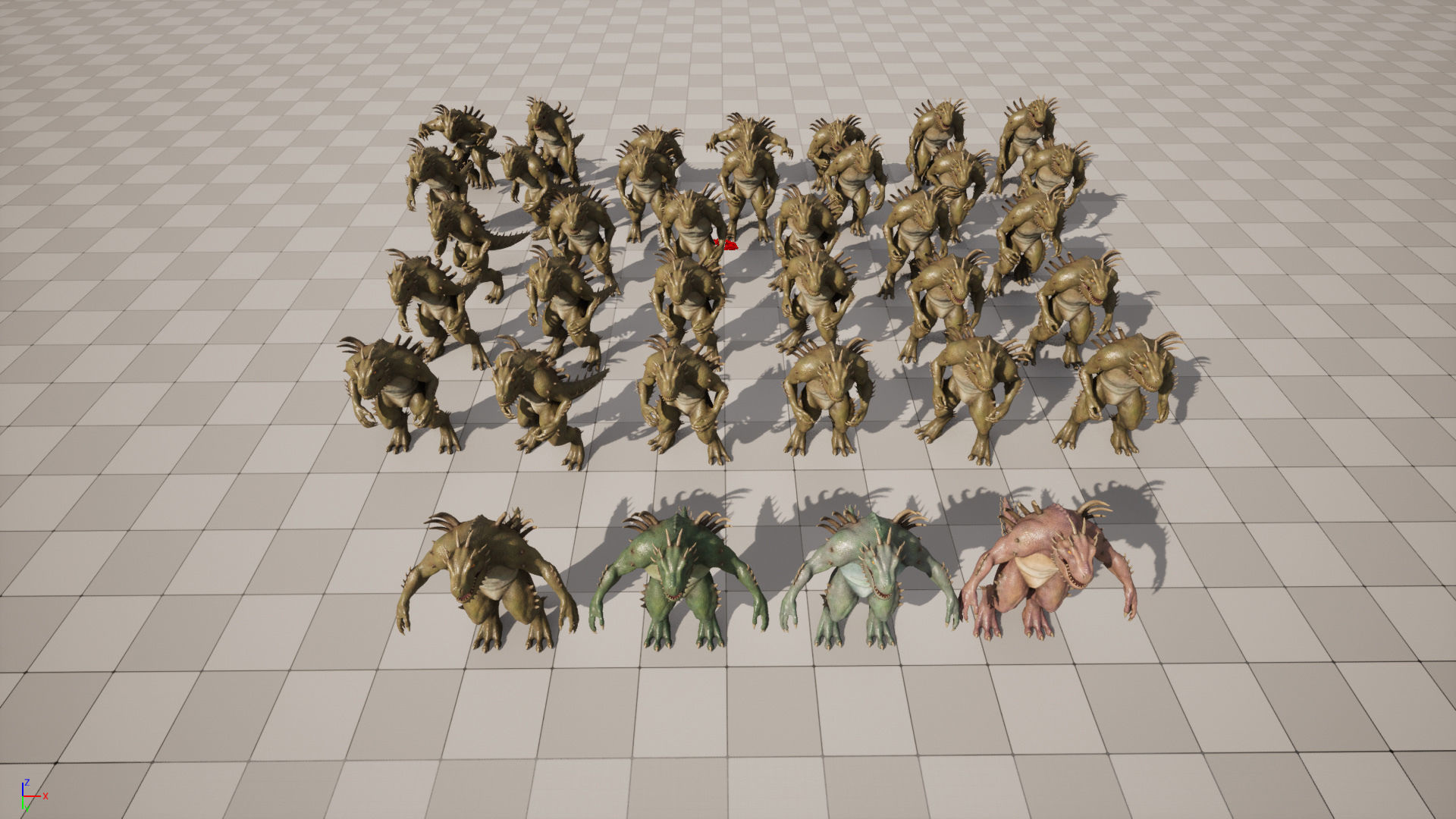 3D Model Collection Lizard monsters pack VR / AR / low-poly | CGTrader