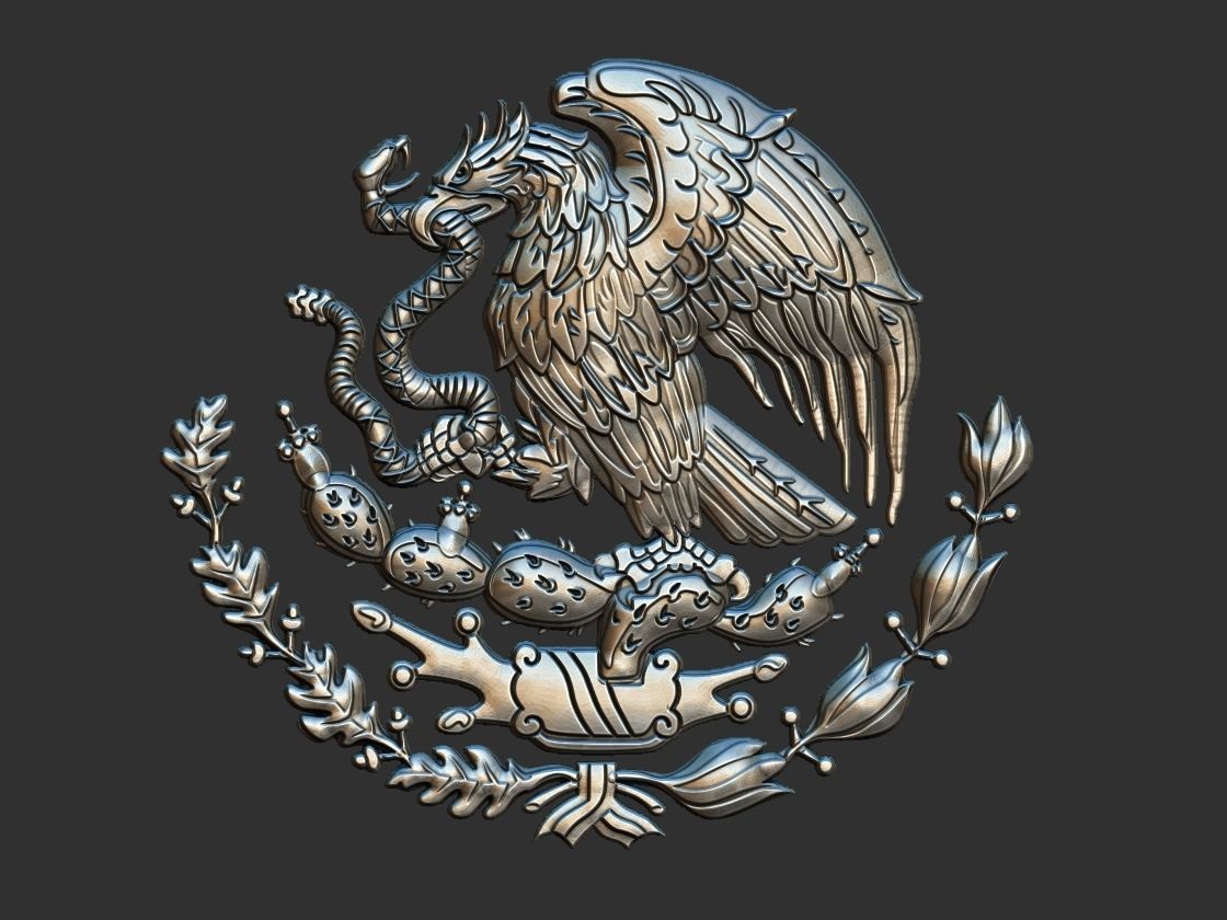 Mexican Eagle 3D model 3D printable | CGTrader