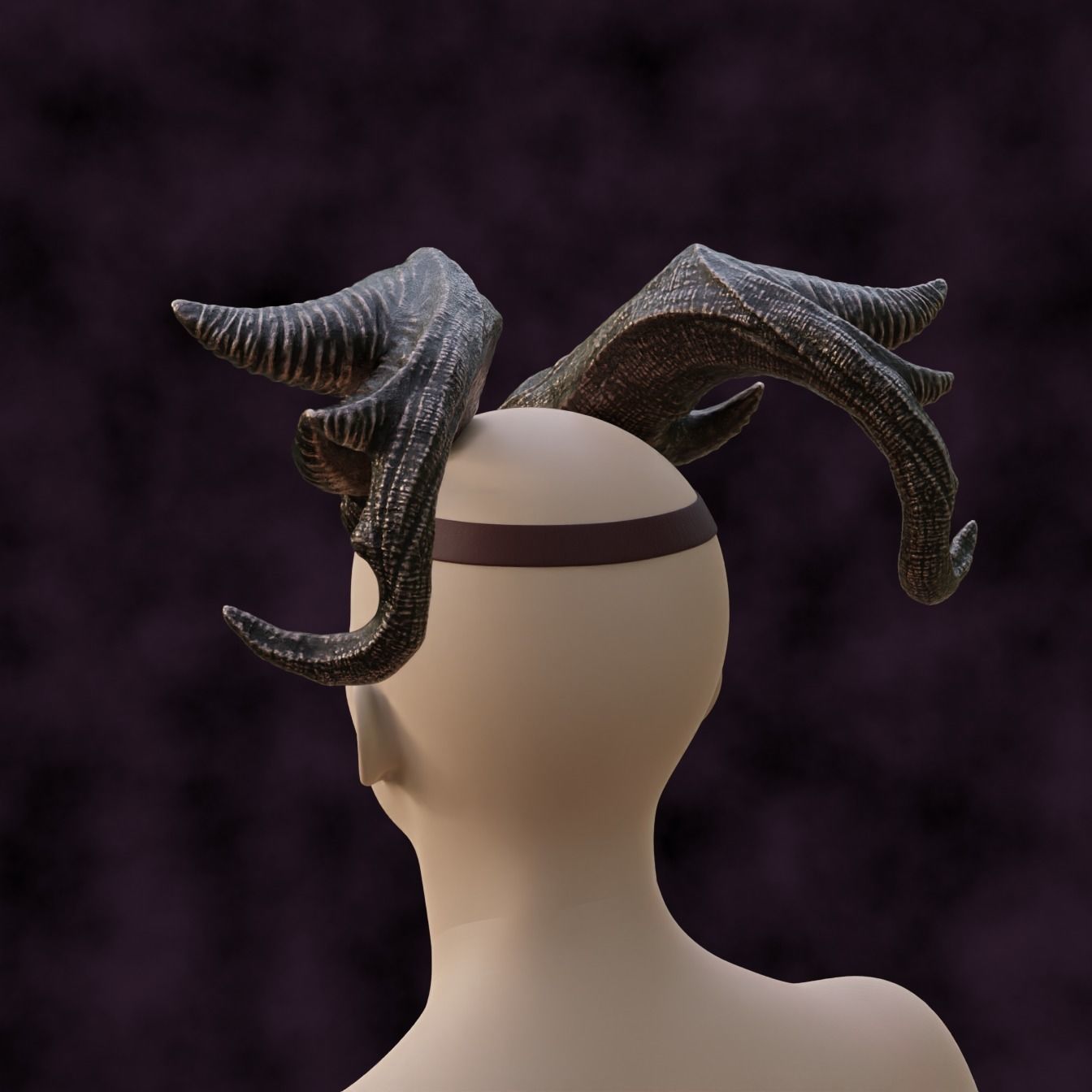 Fantasy Faerun Horns Set Baldurs Gate 3 3D model 3D printable | CGTrader