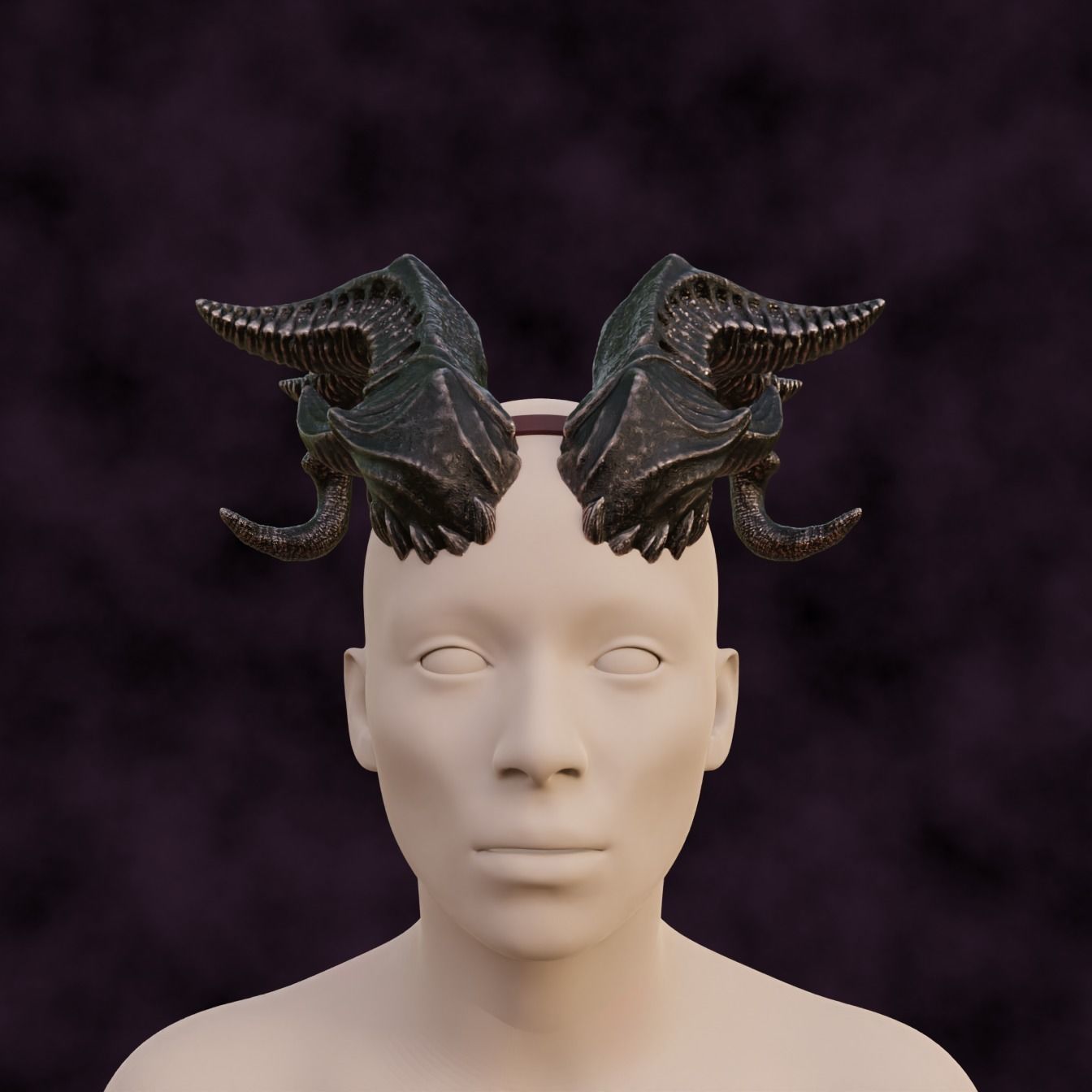 Fantasy Faerun Horns Set Baldurs Gate 3 3D model 3D printable | CGTrader