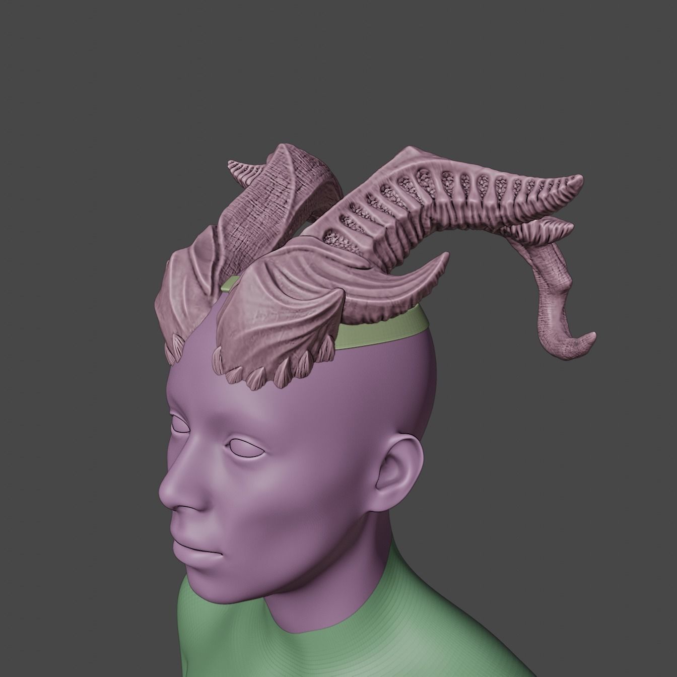 Fantasy Faerun Horns Set Baldurs Gate 3 3D model 3D printable | CGTrader