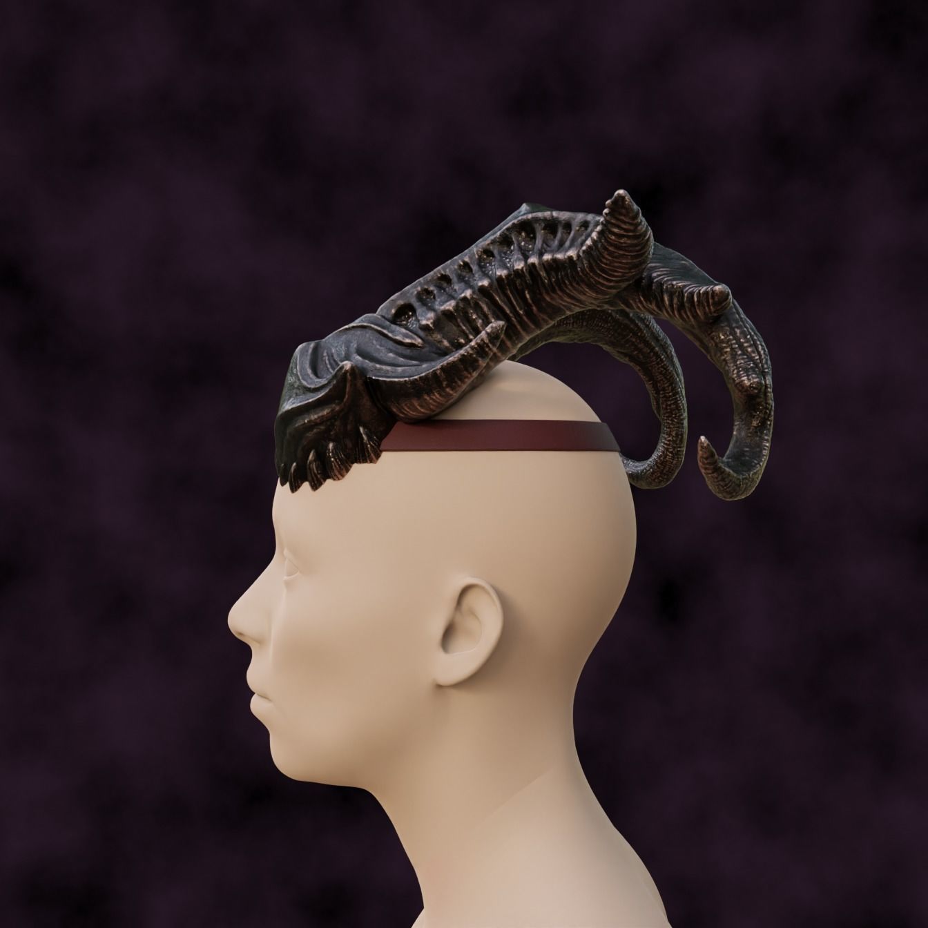 Fantasy Faerun Horns Set Baldurs Gate 3 3D model 3D printable | CGTrader