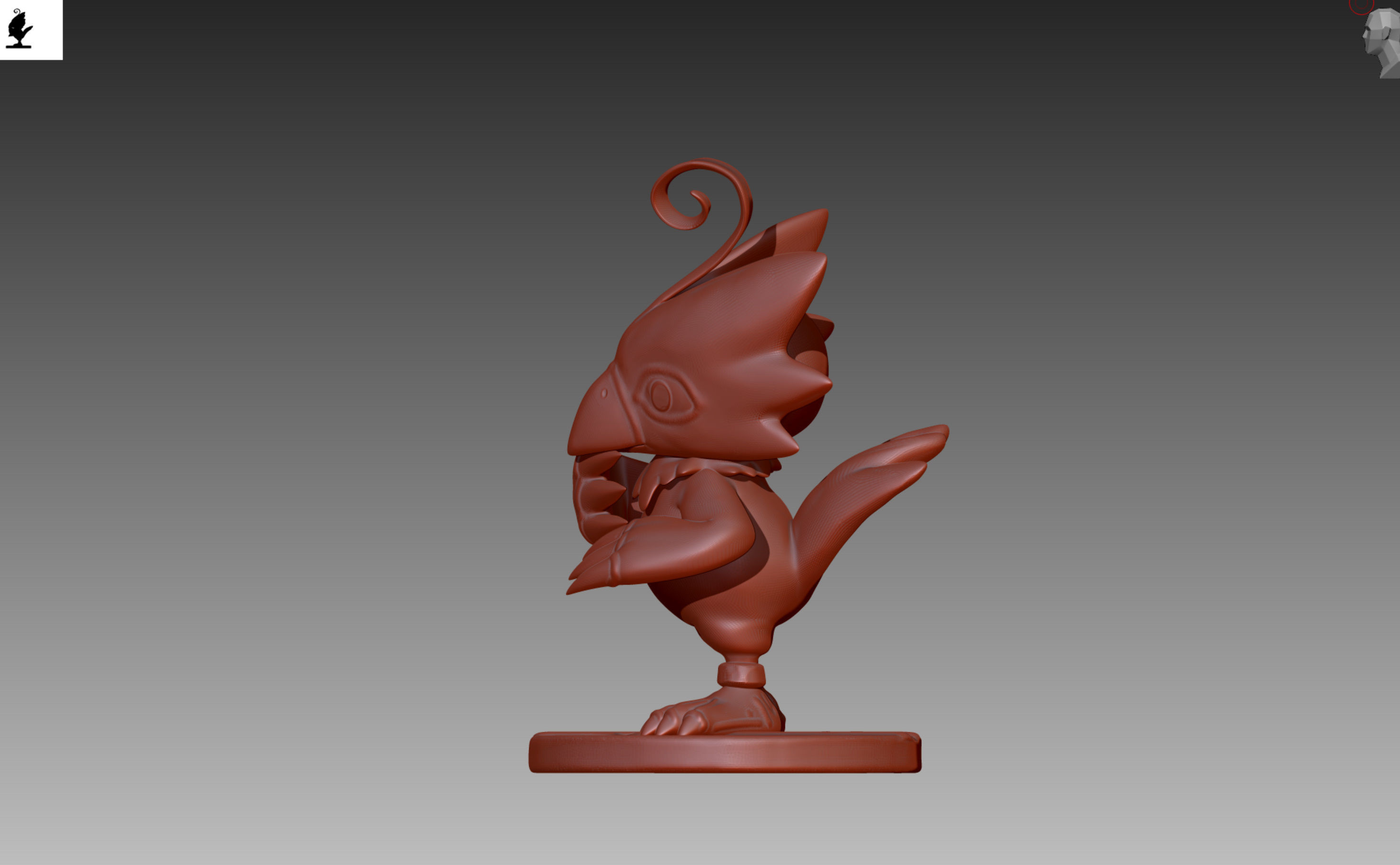 Biyomon Digimon OBJ STL 3D model 3D printable | CGTrader