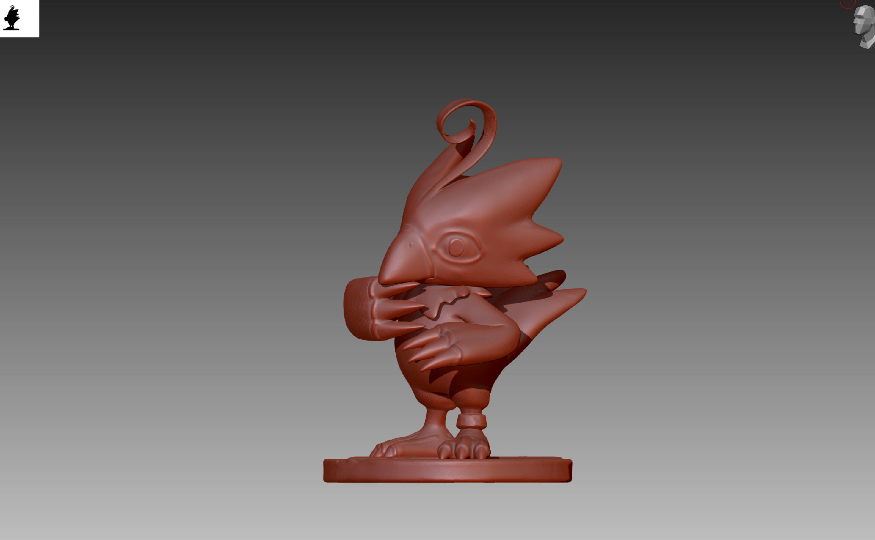 Biyomon Digimon OBJ STL 3D model 3D printable | CGTrader