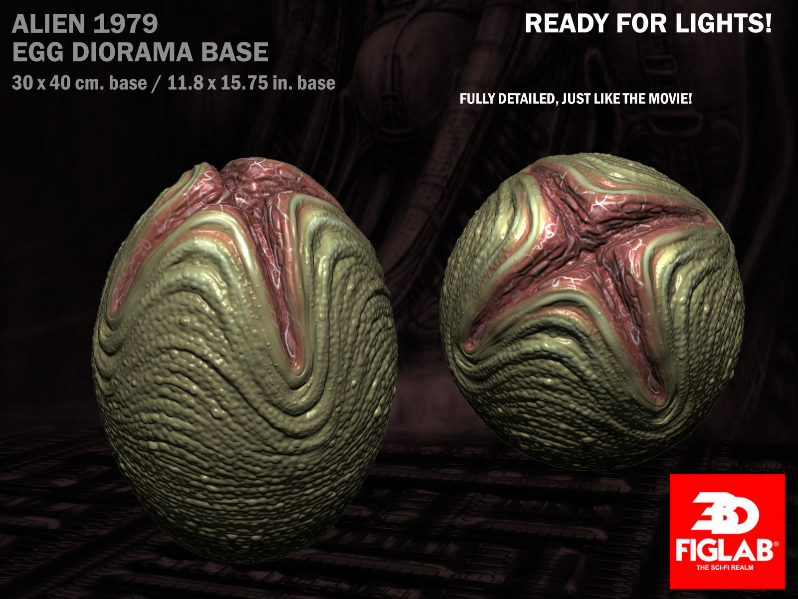 ALIEN EGGS BASE DIORAMA 3D model | CGTrader