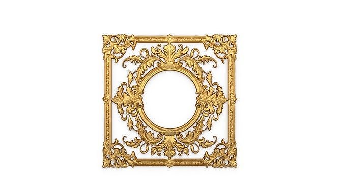 Plaster decorative frame ornament 02 3D model | CGTrader