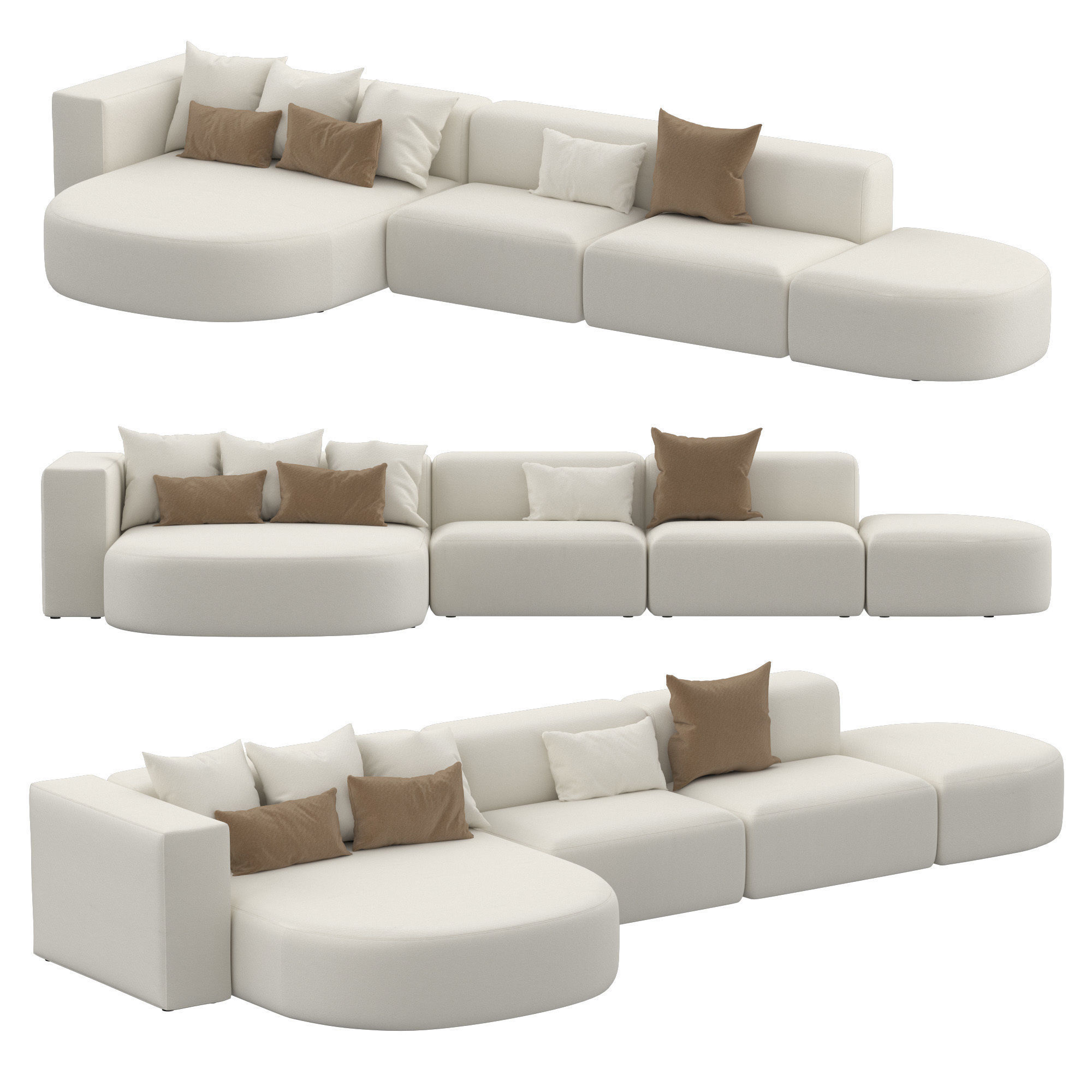 Belt modular sofa 3D model | CGTrader