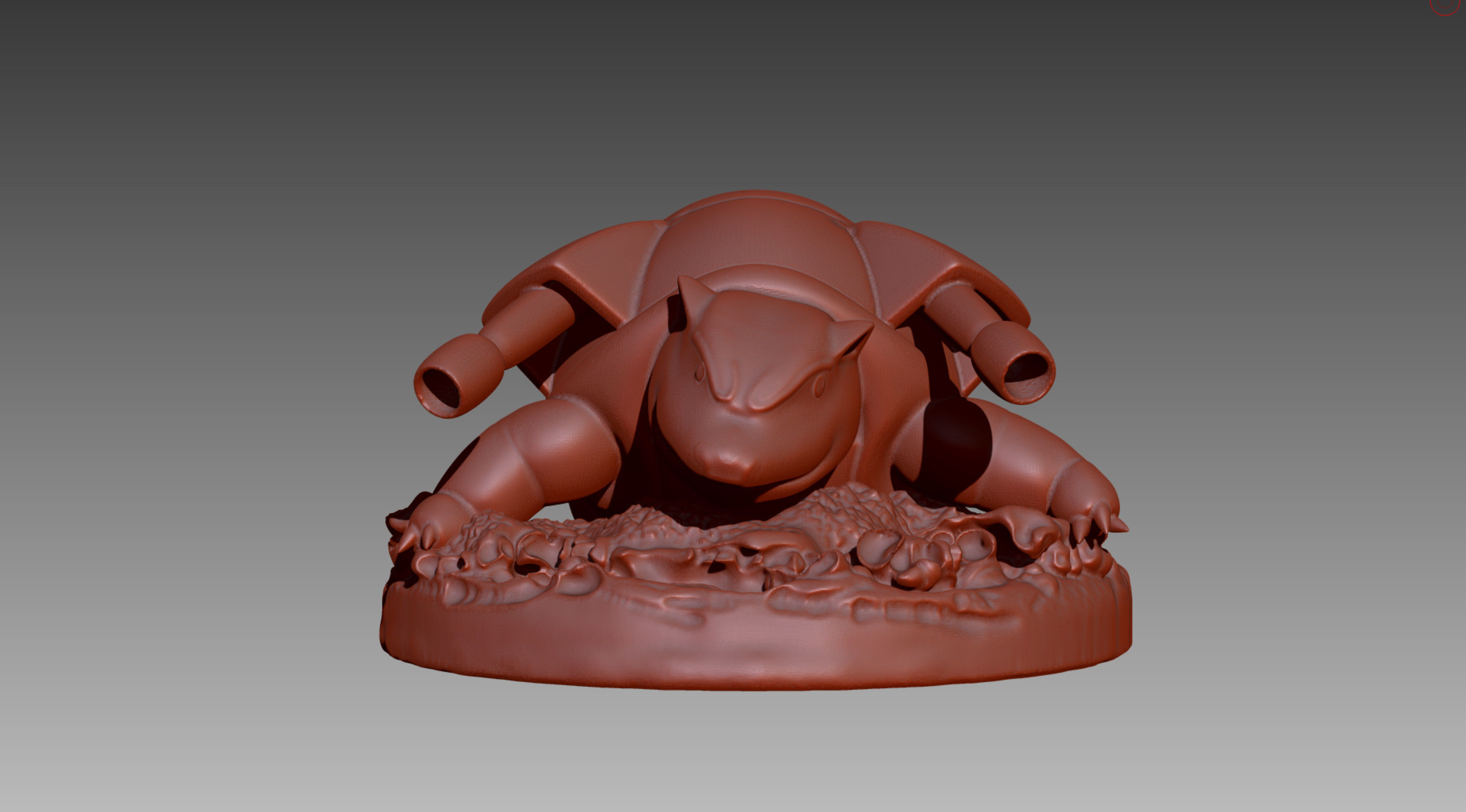 Blastoise on fours Pokemon OBJ STL 3D model 3D printable | CGTrader