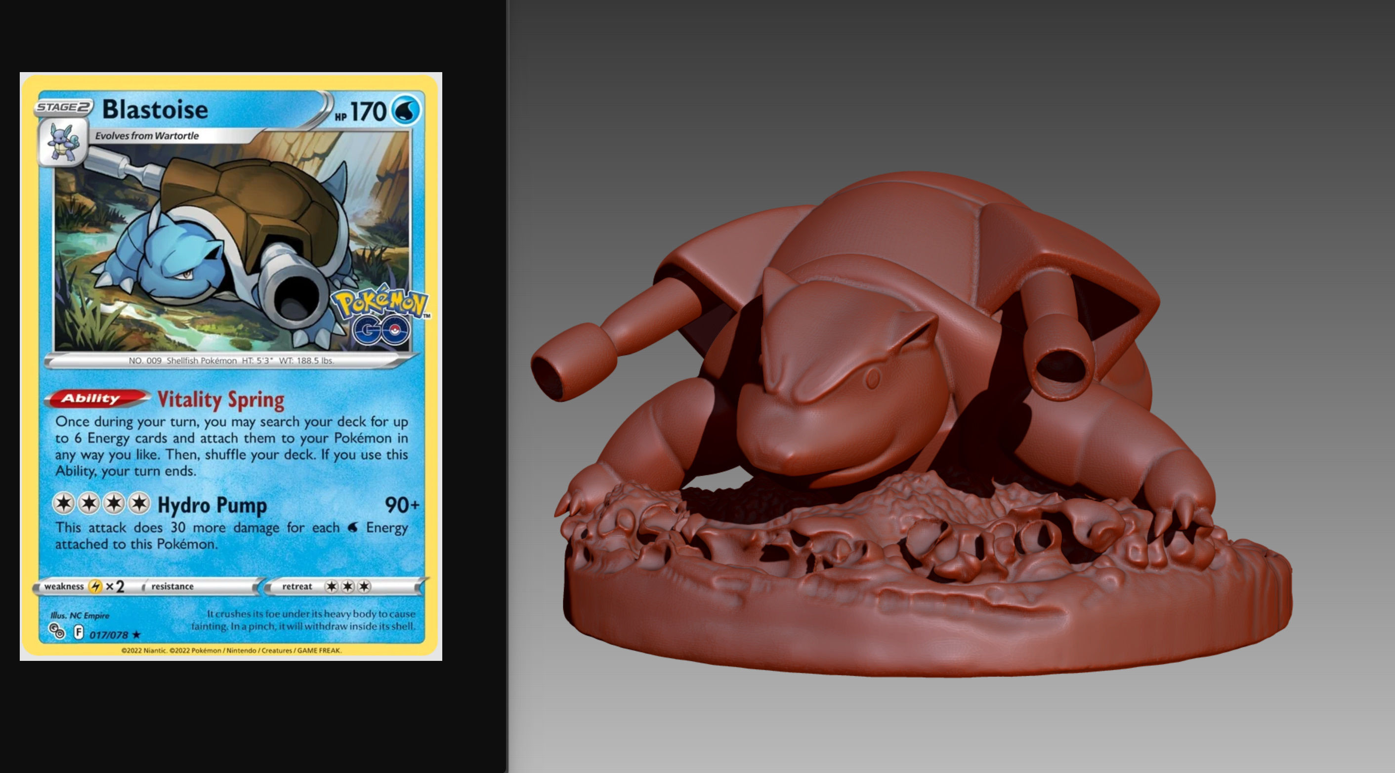 Blastoise on fours Pokemon OBJ STL 3D model 3D printable | CGTrader